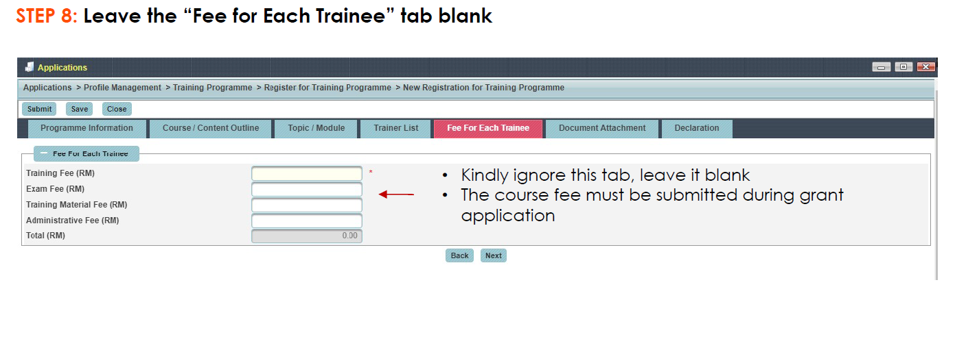 How To Register Training Programme